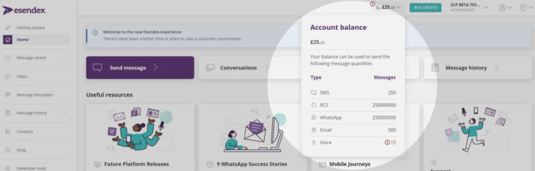 Balance and Shop - Esendex Support