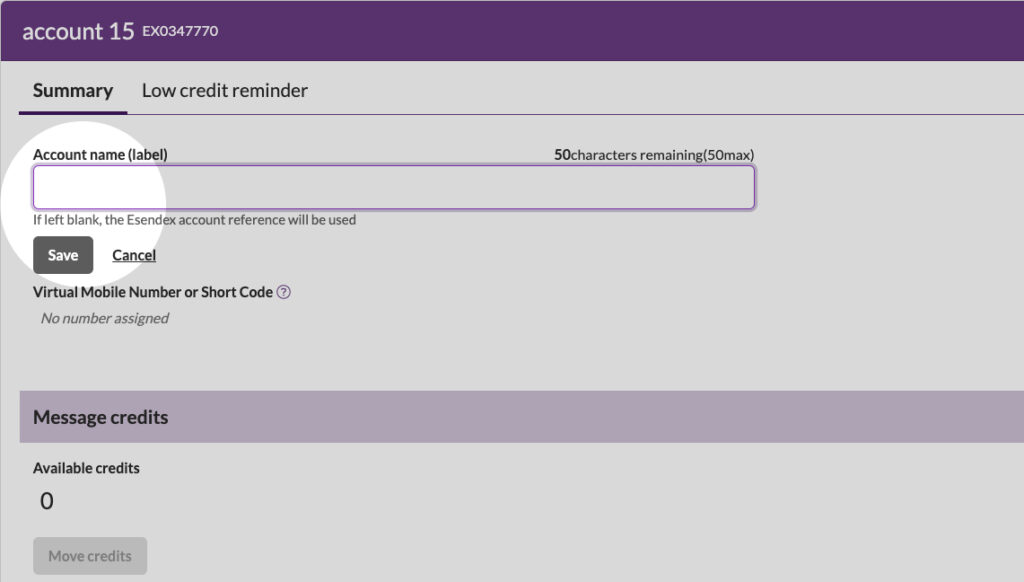Customer Admin - Esendex Support