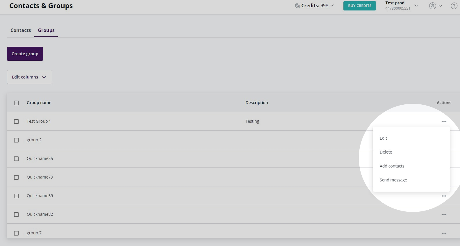 Contacts and Groups - Esendex Support