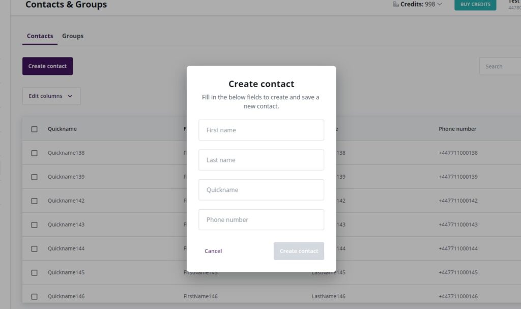 Contacts and Groups - Esendex Support