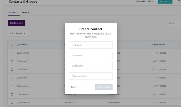 Contacts and Groups - Esendex Support