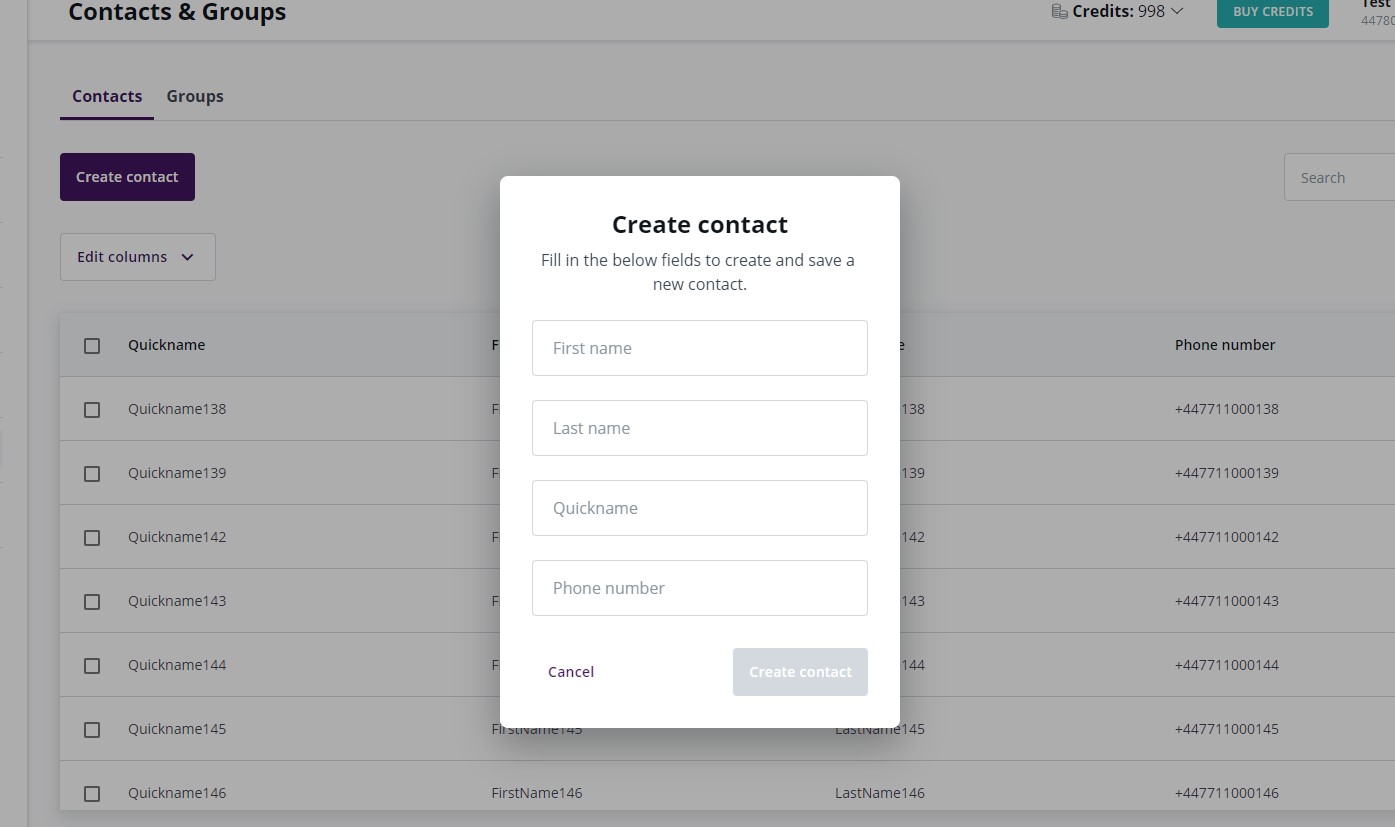 Contacts and Groups - Esendex Support