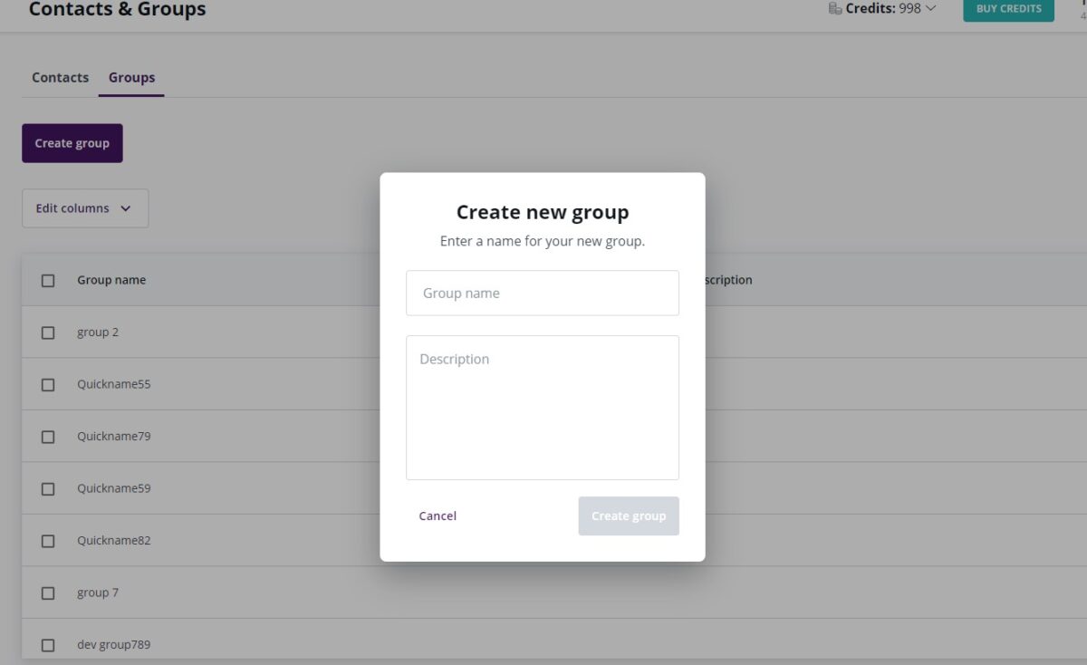 Contacts and Groups - Esendex Support