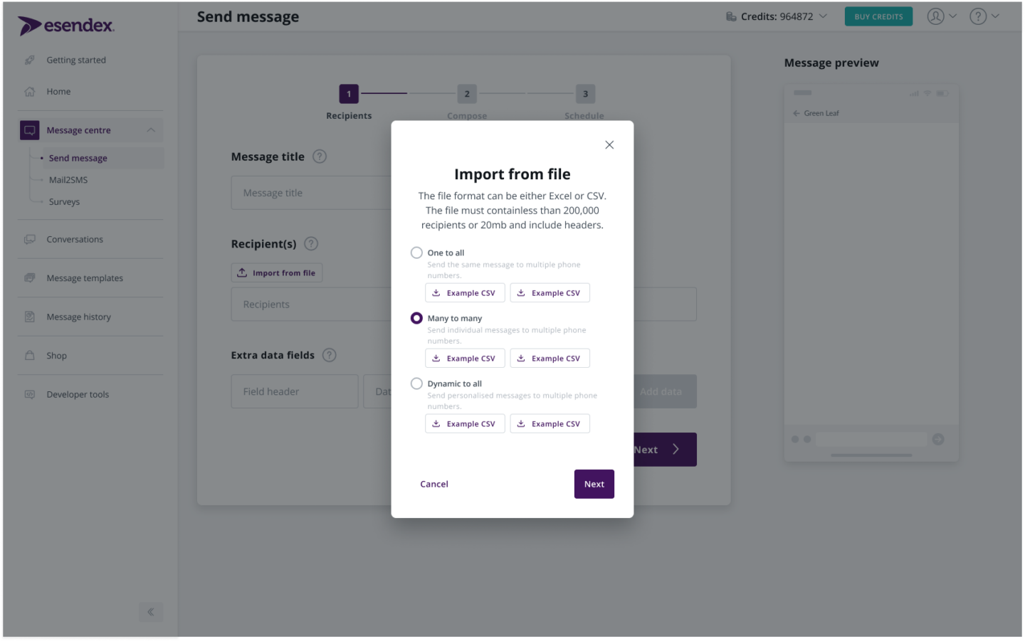 Recipients - Esendex Support