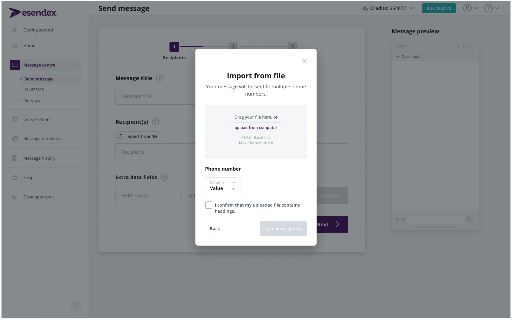 Recipients - Esendex Support