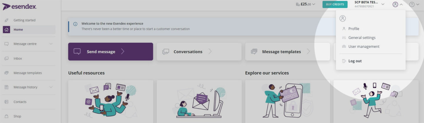 Managing Your Account - Esendex Support