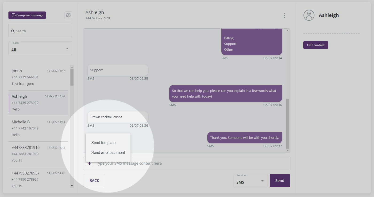 Inbound Messages and Conversations - Esendex Support
