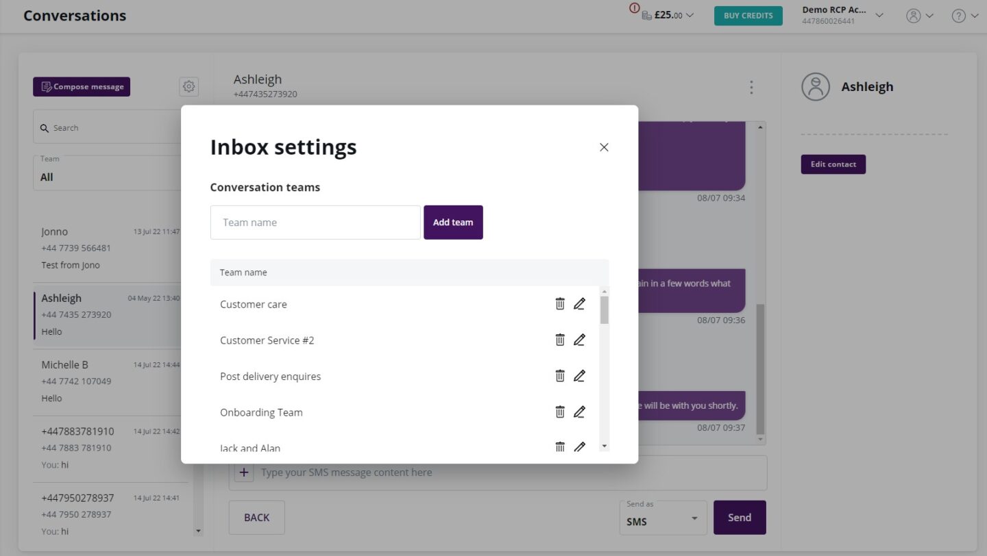 Inbound Messages and Conversations - Esendex Support